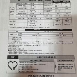 Panasonic | Kitchen | Panasonic Rice Cake Bun Soup Cooker Srfd6 5 Cup ...